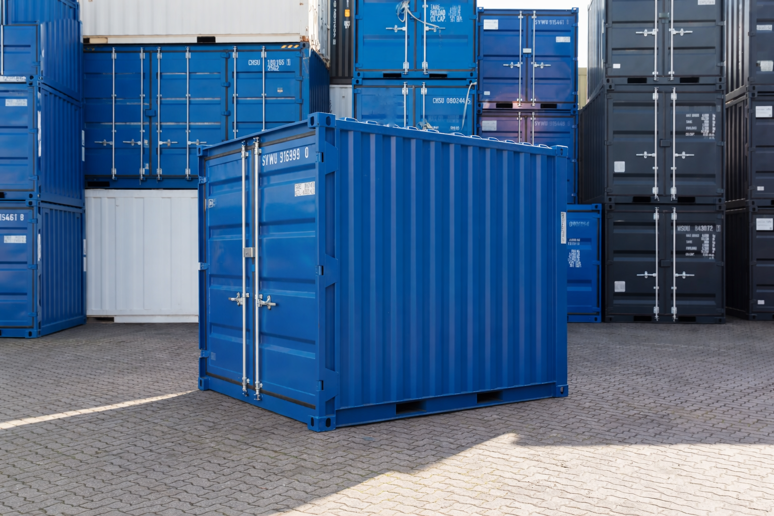 10ft New Shipping Containers For Sale (Blue) - blueheavencontainers.com